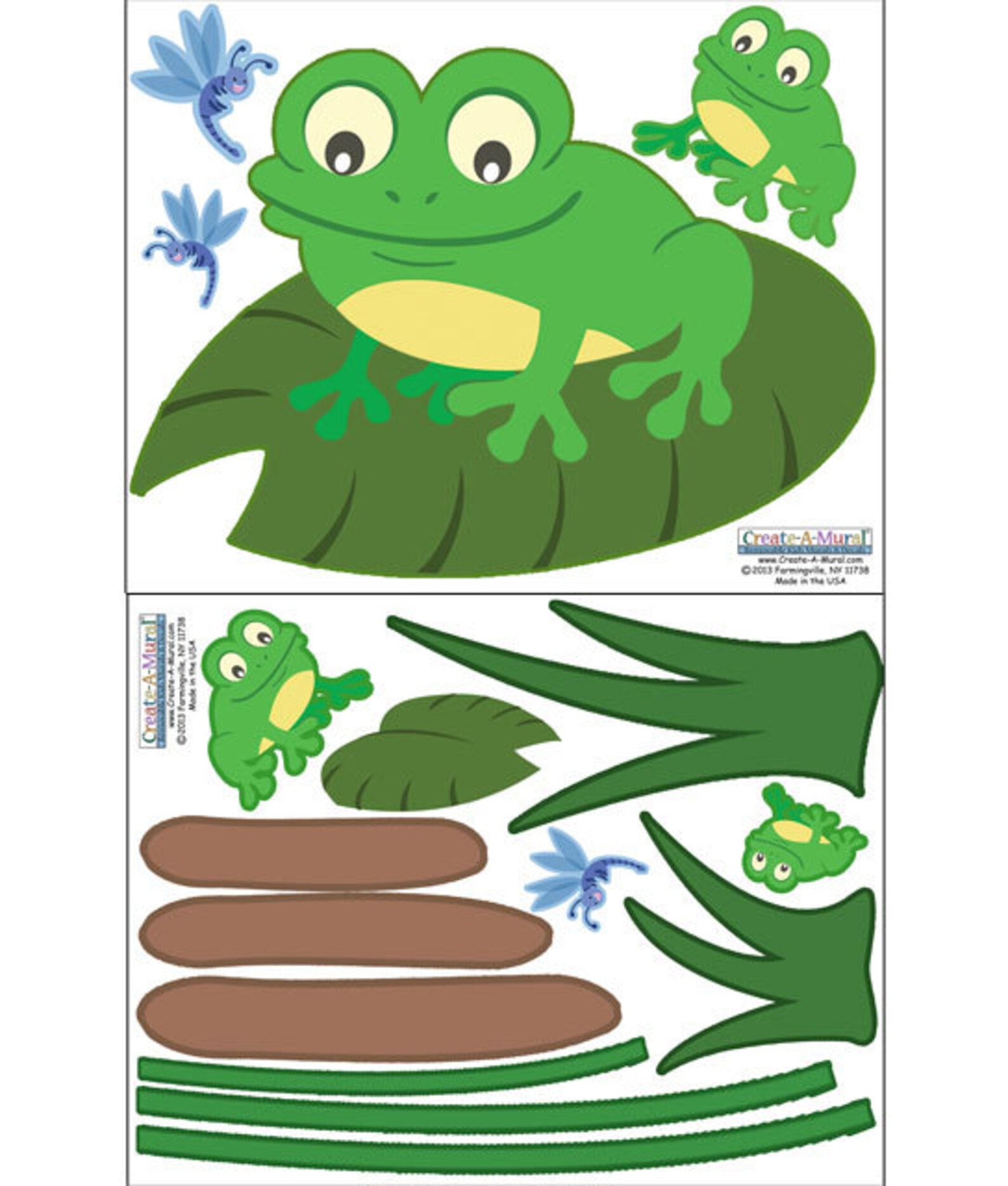 Nursery Wall Decals, Kids Wall Decals, Frog Wall Stickers & Pond Wall ...