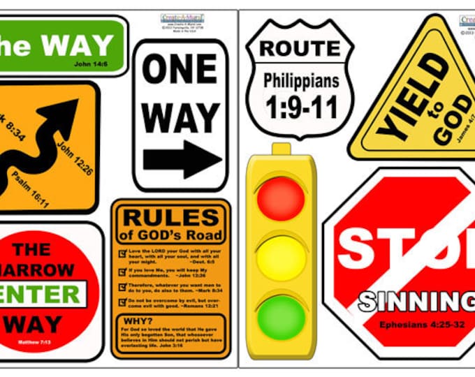 Christian Wall Decals of Scripture Street Sign Wall Stickers - Etsy