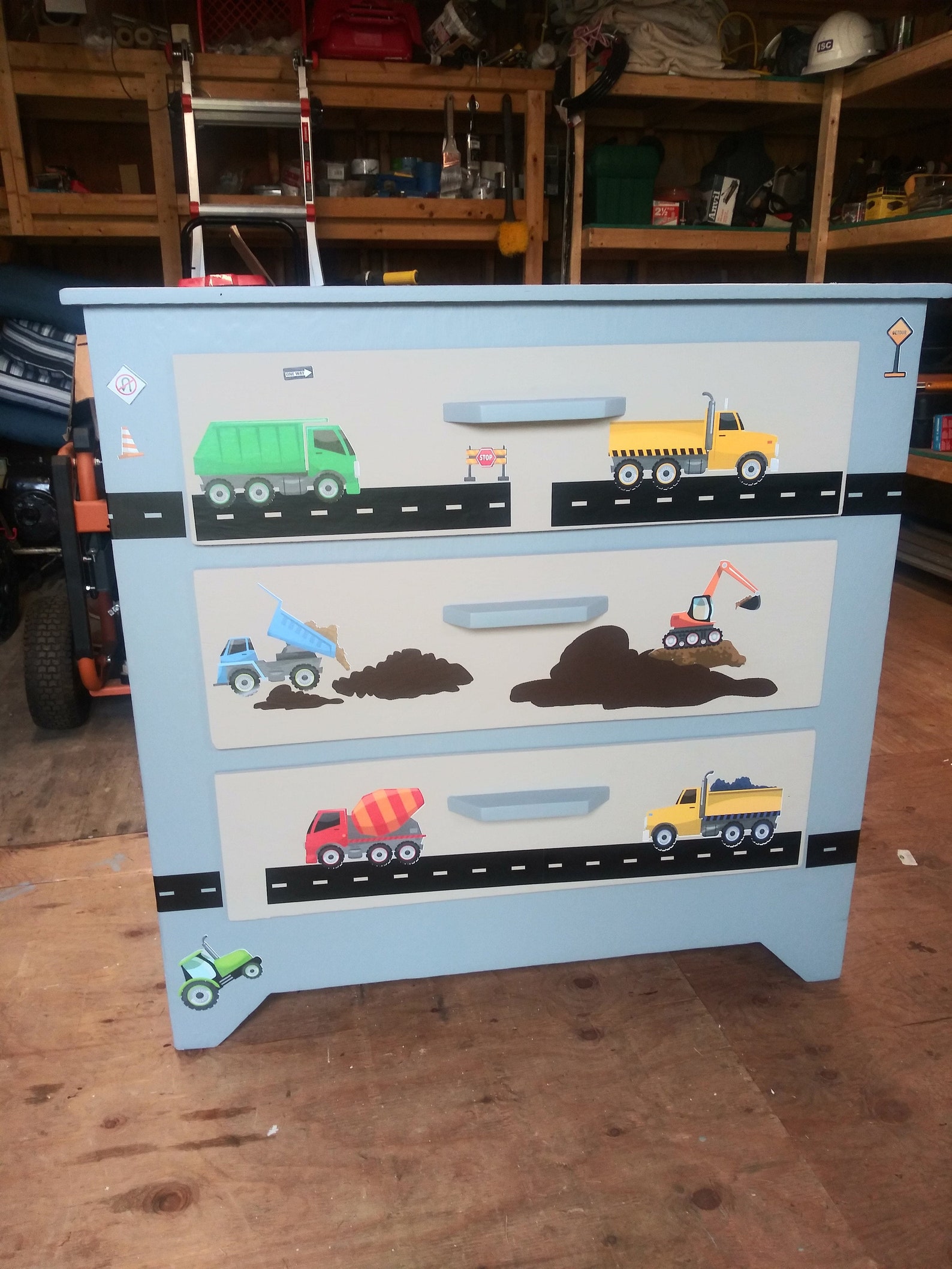 Truck & Construction Vehicle Wall Decalskids Wall Decor - Etsy