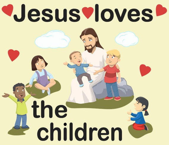 Kids Wall Decals Church Wall Decor Jesus and the Children | Etsy