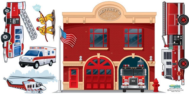 Fire Department Wall Mural - Etsy