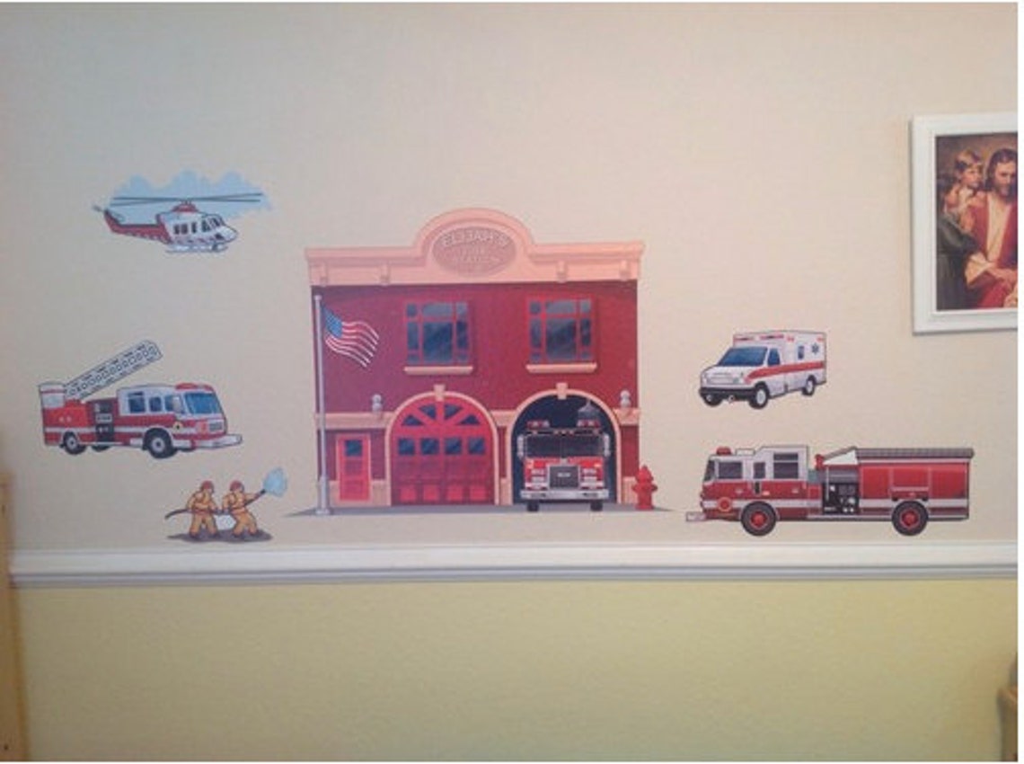 Fire Department Wall Mural - Etsy