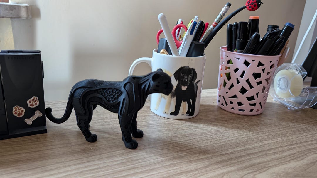 3d-printed Contemporary Art Leopard - Etsy