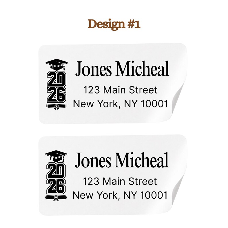 Custom Grad Labels, Graduation Year, Grad Ceremony Hat, University ...