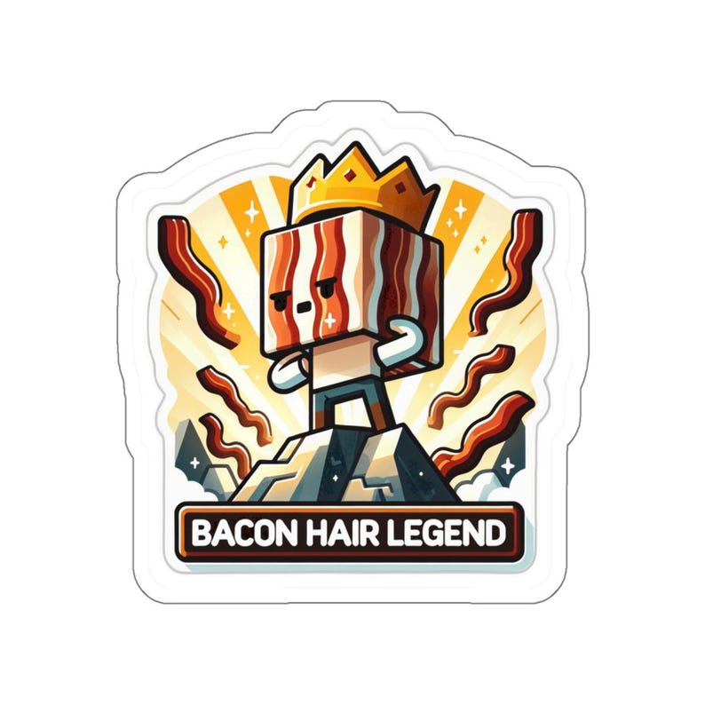 Bacon Hair Legend Sticker - Funny Roblox Meme Gamer | Blocky Character ...