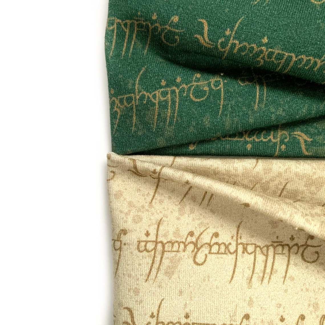 Elvish Script Adult Headband Twisted Crossover Foldover - Etsy