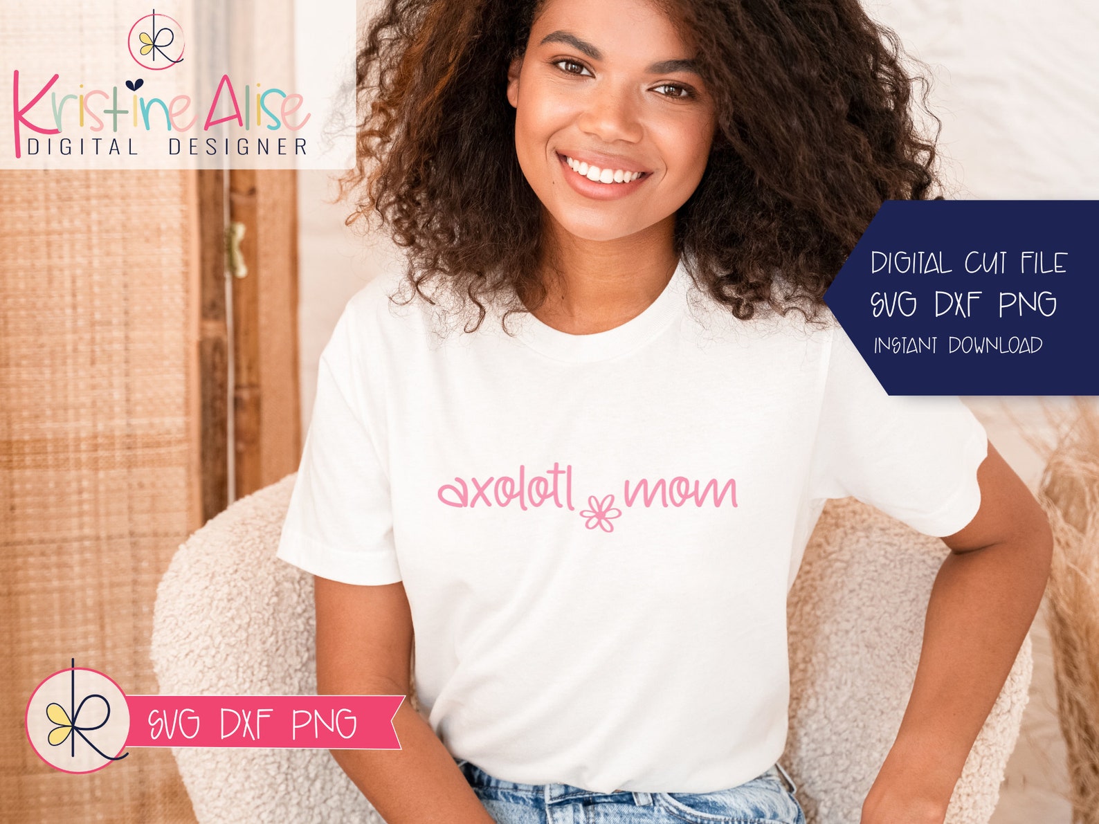 Axolotl Mom SVG PNG DXF / Mom Gift / Axolotl / Lizard Svg / Animal Svg ...