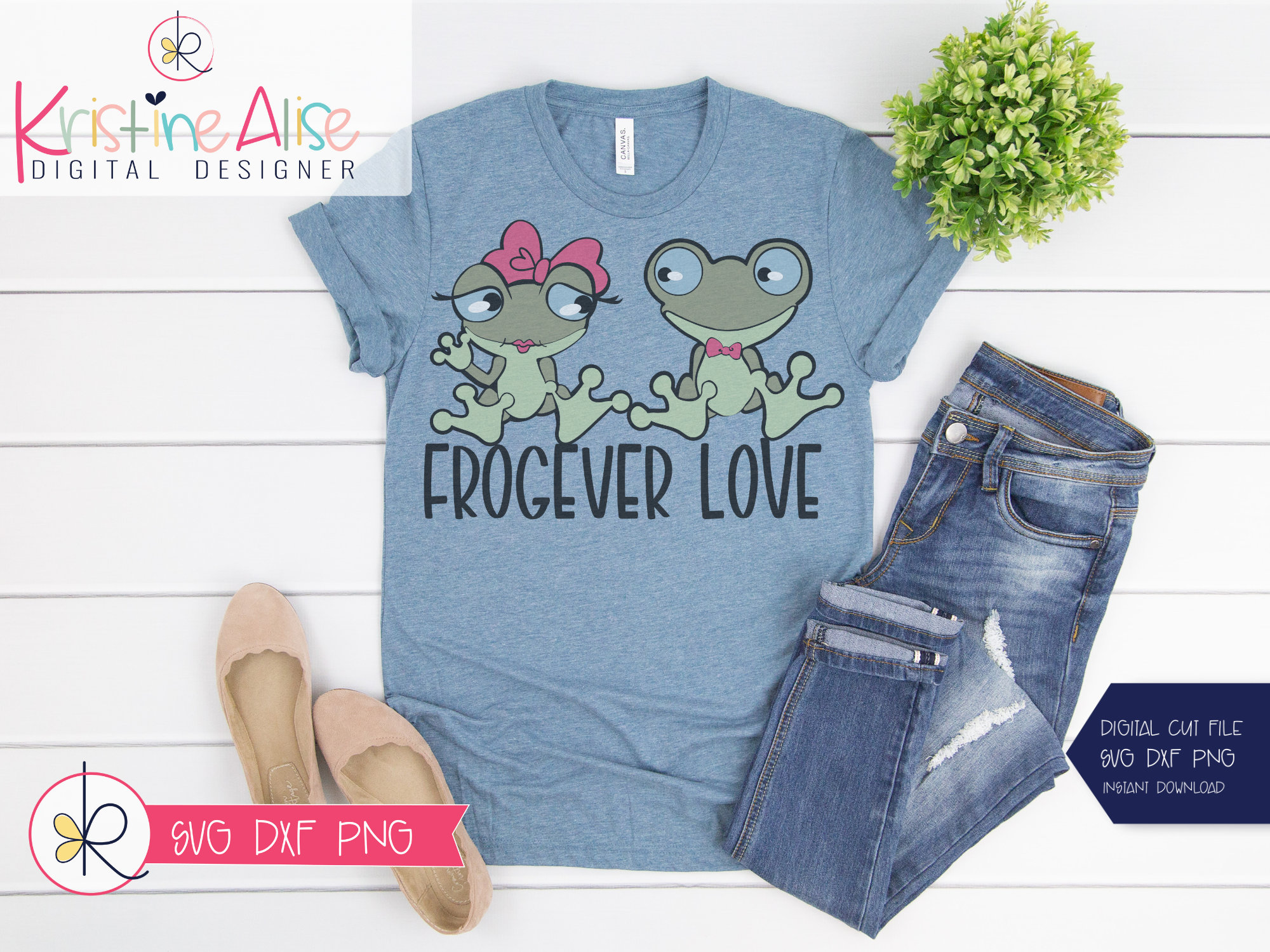Frogever Love SVG /cute Frog With Bow Svg / Girl Frog Png / Shirt ...