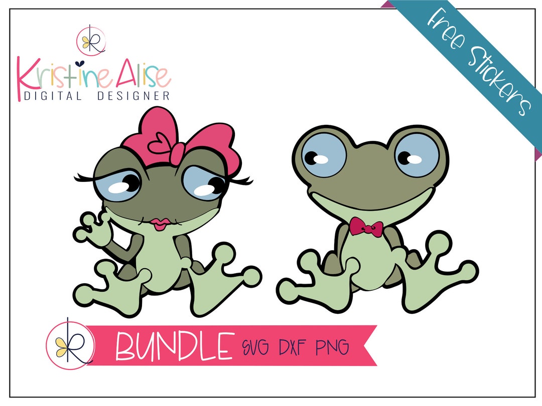 Cute Frog BUNDLE With FREE *BONUS* Cute Frog Stickers / Frog Clipart ...