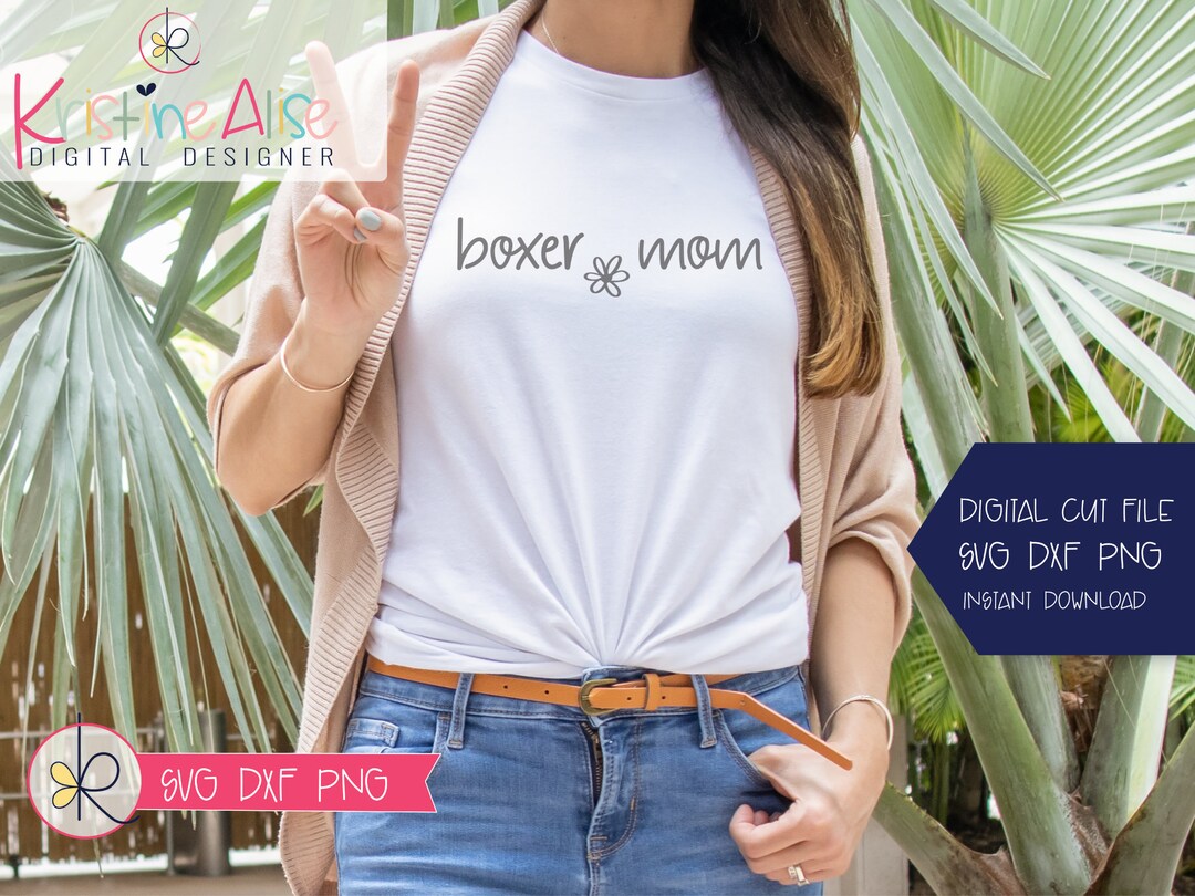 Boxer Mom SVG PNG /fur Mama /boxer Dog Mom Gift /dog Lover Gift /svg ...