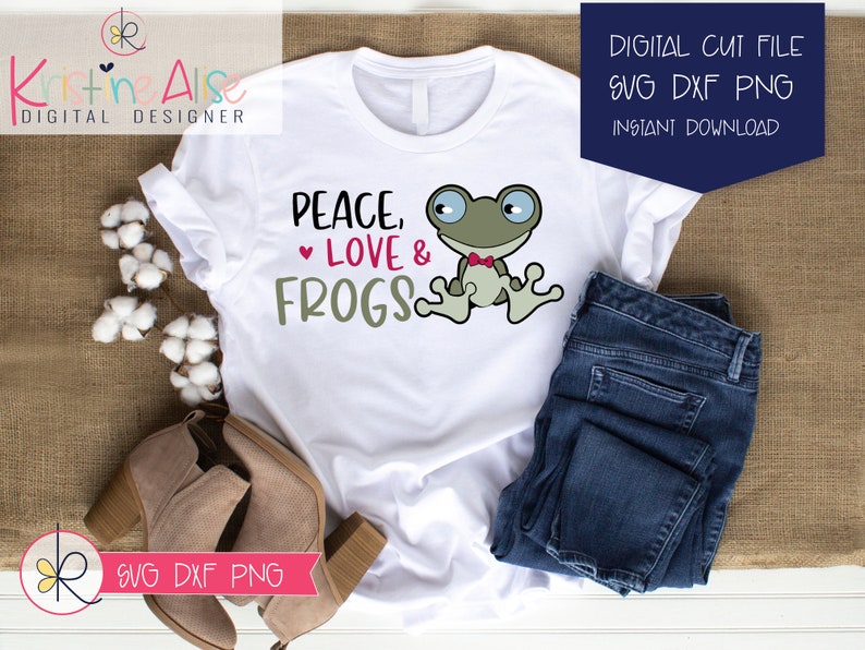 Peace, Love & Frogs SVG /cute Frog With Bow Tie Svg / Trippy Svg ...