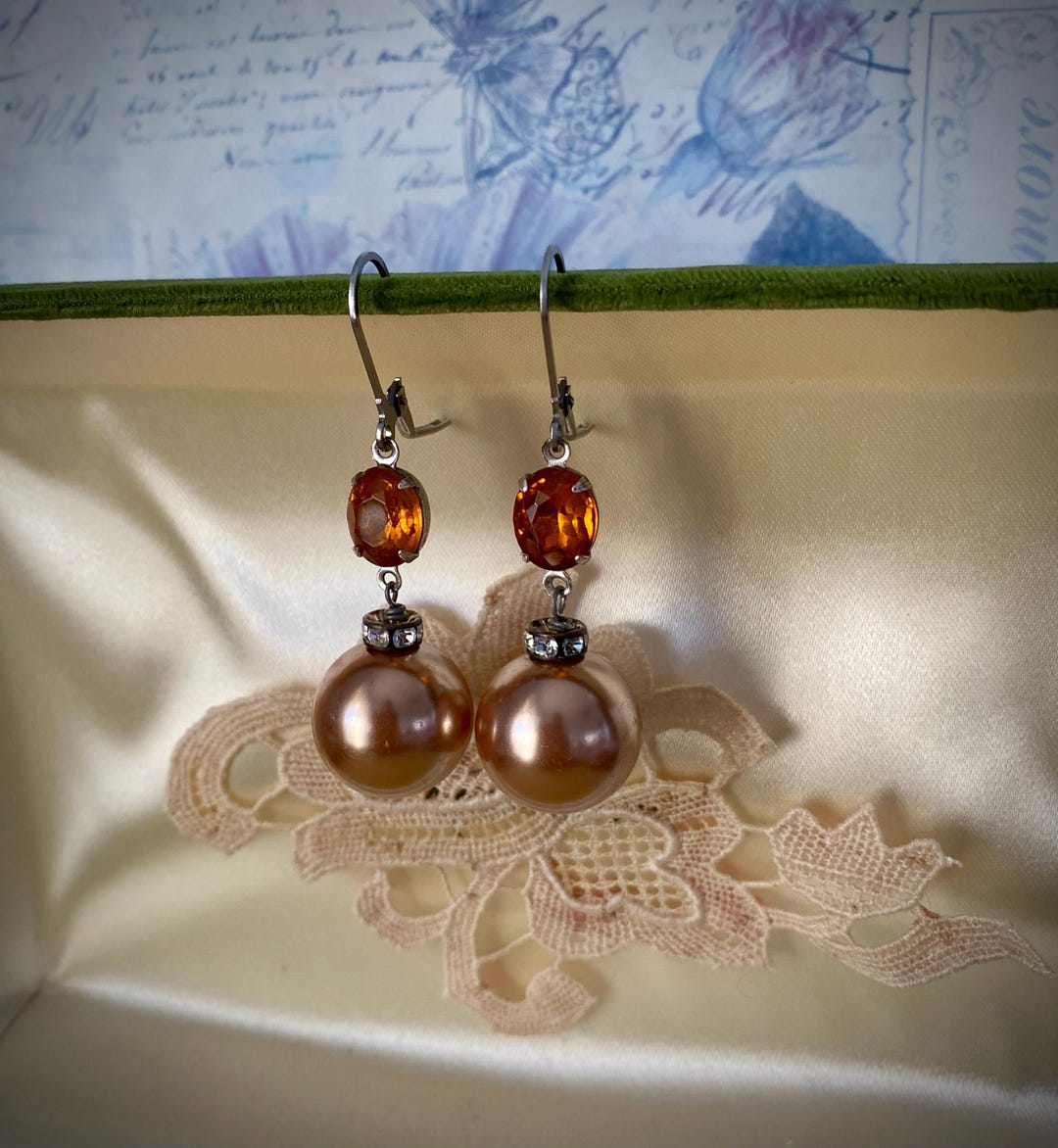 Champagne Bubbles! Vintage Glass Jewels and Faux Pearl Bauble Earrings ...