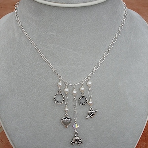 REDUCED Fairytale princess silver charm necklace | Etsy