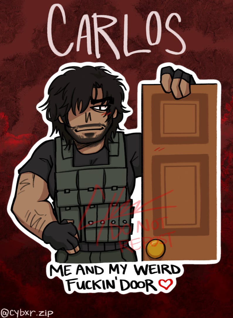 Resident Evil Meme 3" Stickers | Albert Wesker, Chris Redfield, Carlos ...
