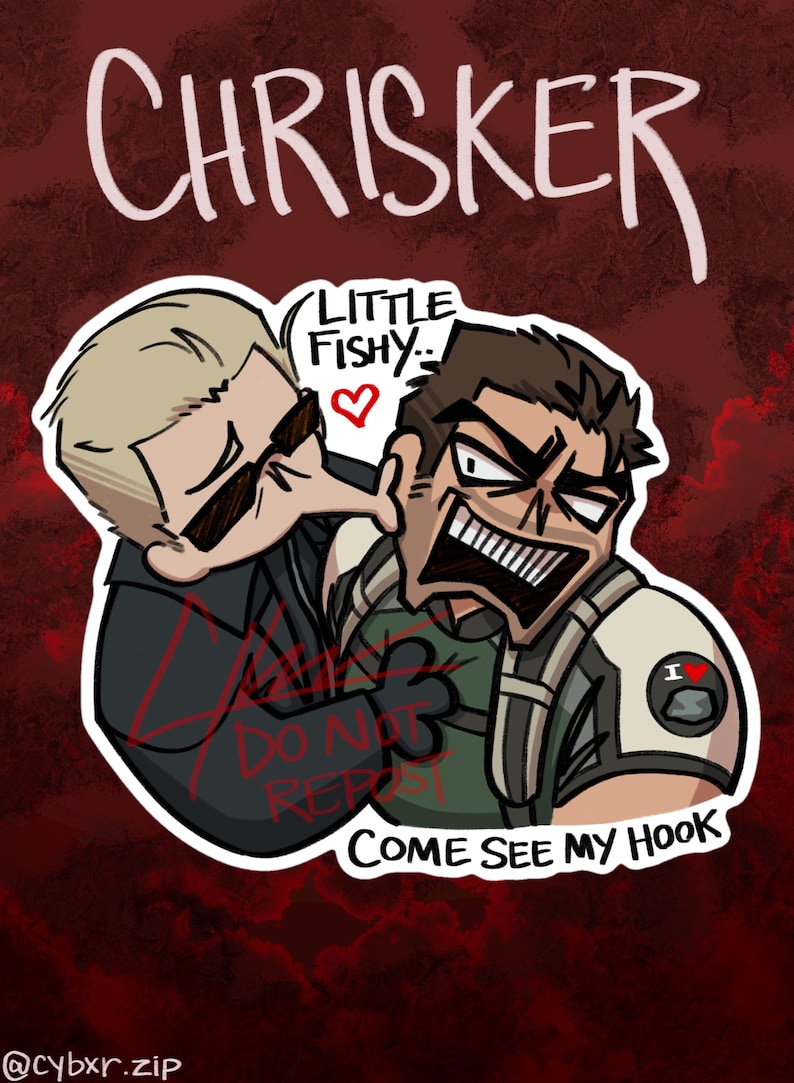 Resident Evil Meme 3" Stickers | Albert Wesker, Chris Redfield, Carlos ...