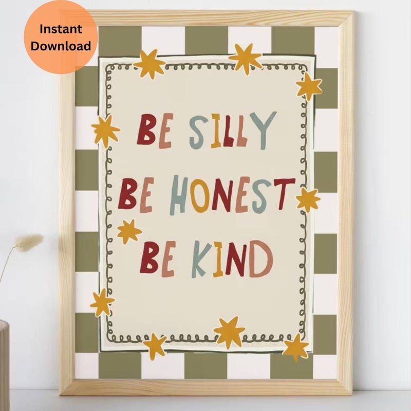 Be Kind Poster - Etsy