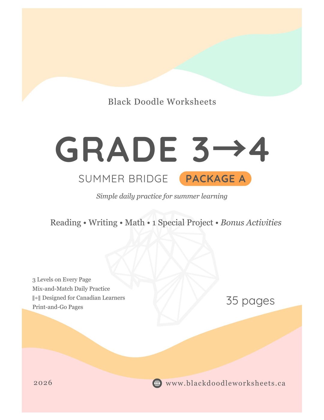 Grade 3-4 Summer Bridge Workbook – Canadian Math Reading Writing (PDF ...