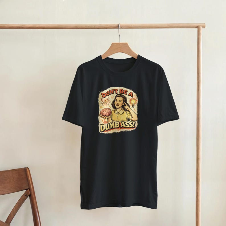 Vintage Lady Brain T-shirt | Retro Atomic Graphic Tee - Etsy