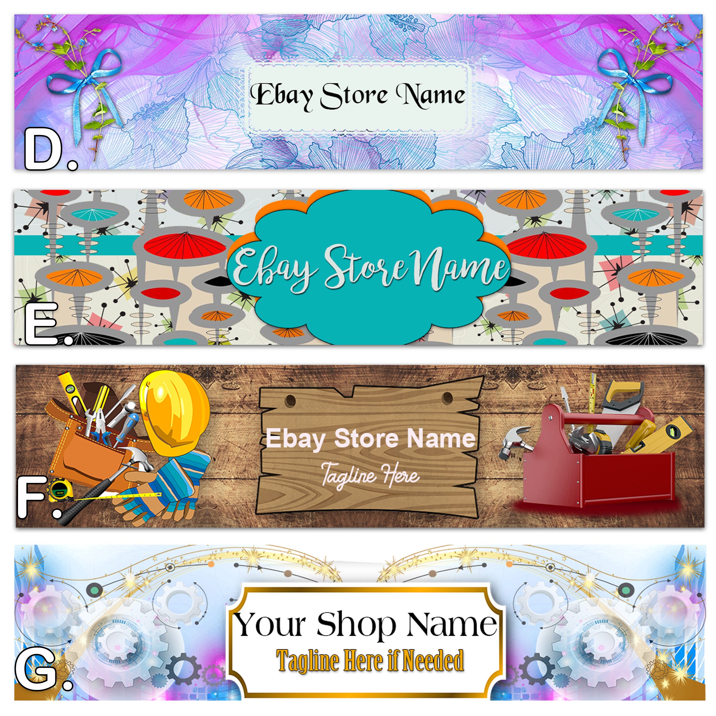 EBAY STORE BANNERS Premade Ebay Banner Shop Ebay Ebay Etsy