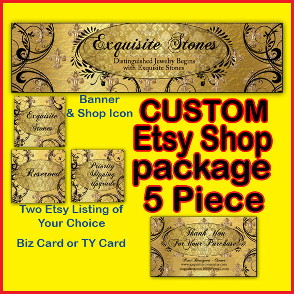 COMPLETE CUSTOM ETSY Shop package Custom Etsy Shop Package | Etsy