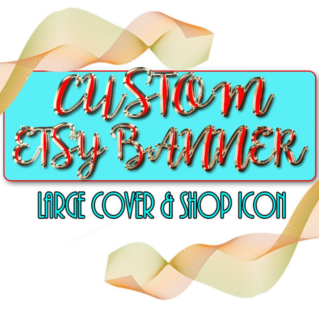 CUSTOM Etsy Banner & Shop Icon,new SIZE Etsy Banner Set,custom Graphic ...