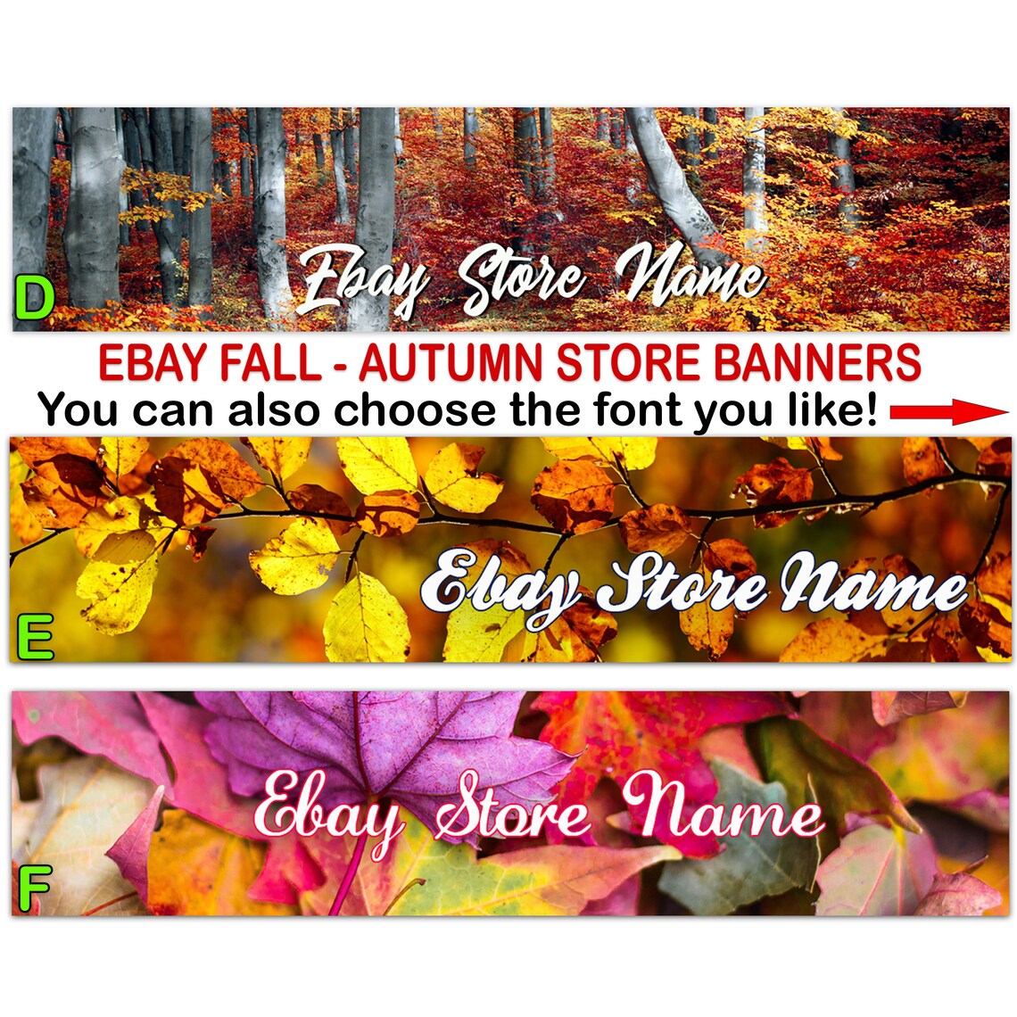EBAY FALL AUTUMN Nature Banners,ebay Store Banner,ebay New Size Banner ...