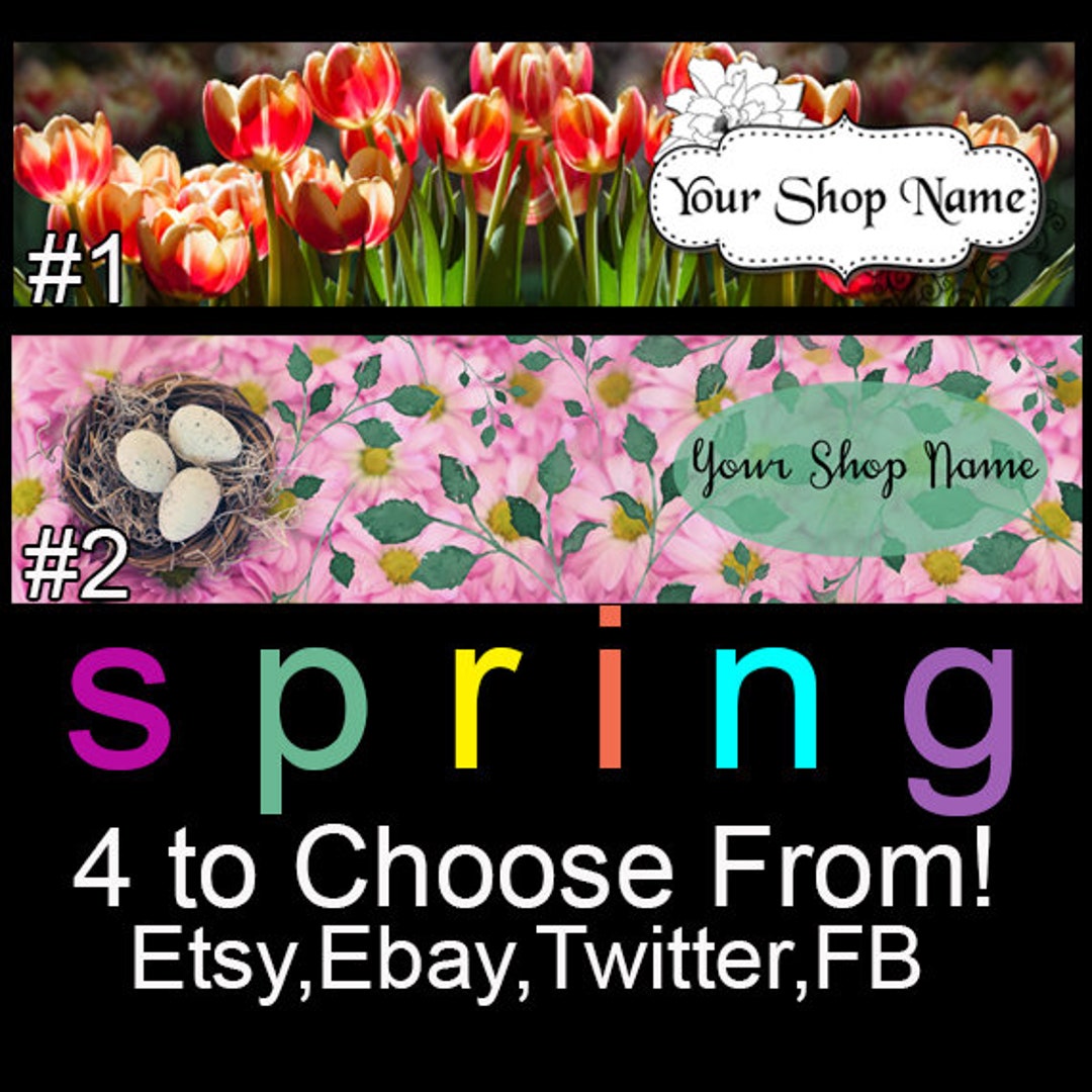 SPRING COVER Banners, Large Etsy Spring Banners, Nature Banners ...