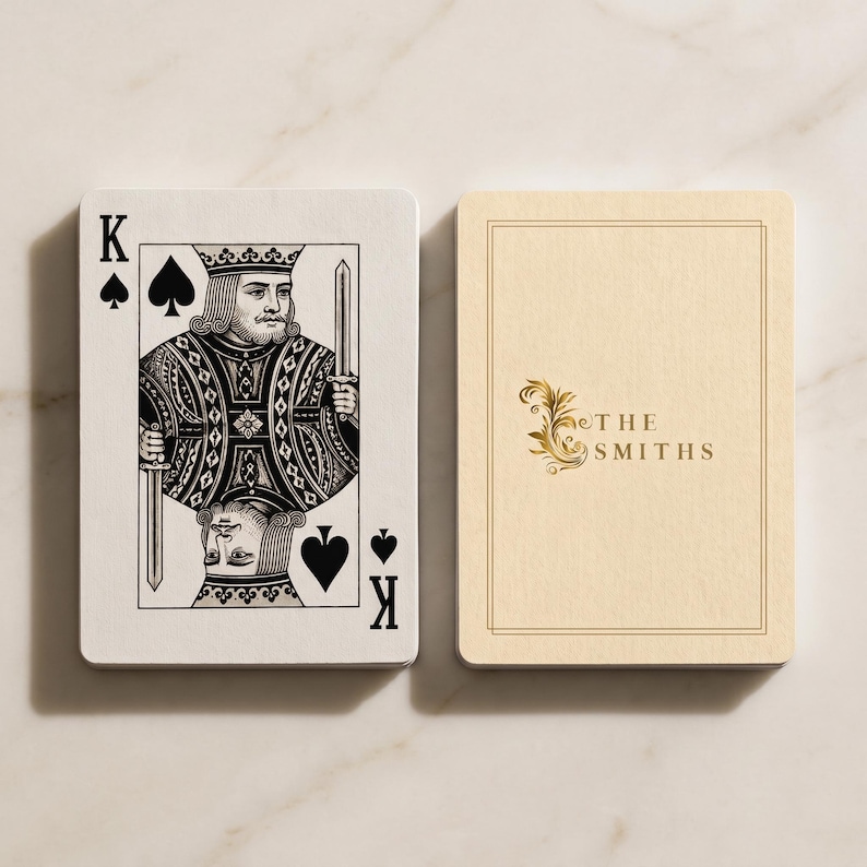 Personalized Playing Card Game Night Family Gift Custom Deck Poker Set ...