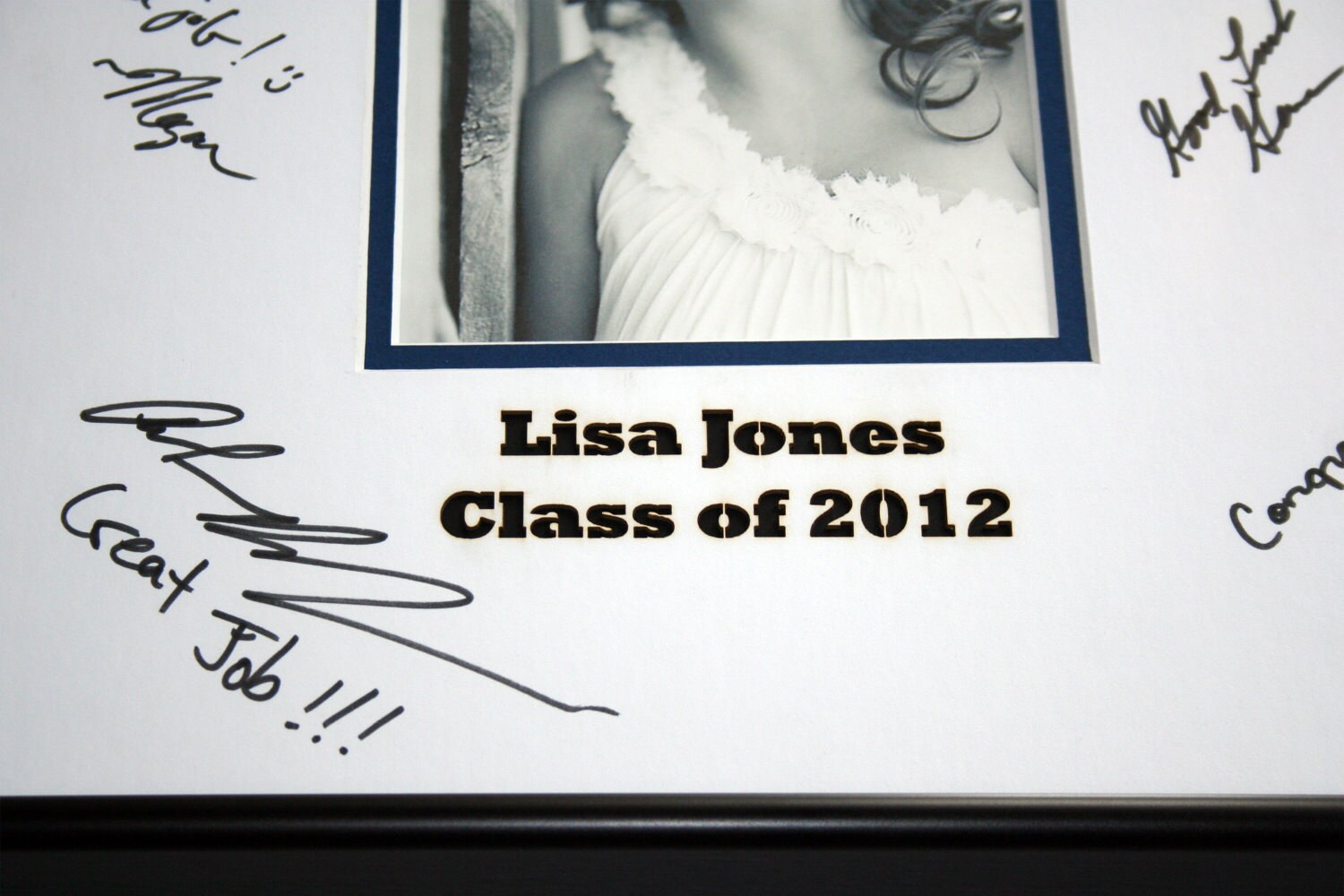 Custom Personalized Graduation Signature Mat and Frame - Etsy