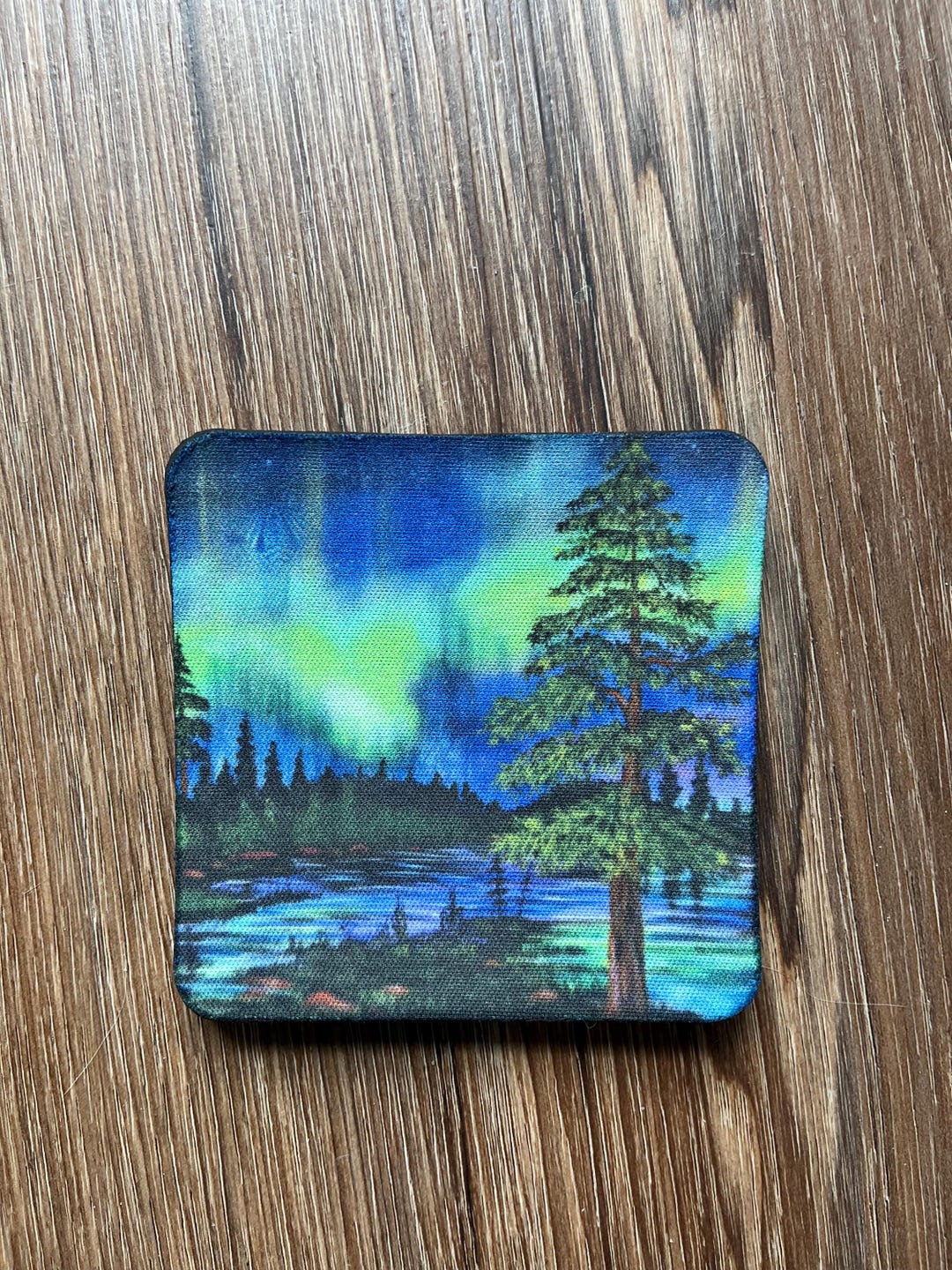 Northern Lights Pine Tree Coasters (set of 4) - Etsy