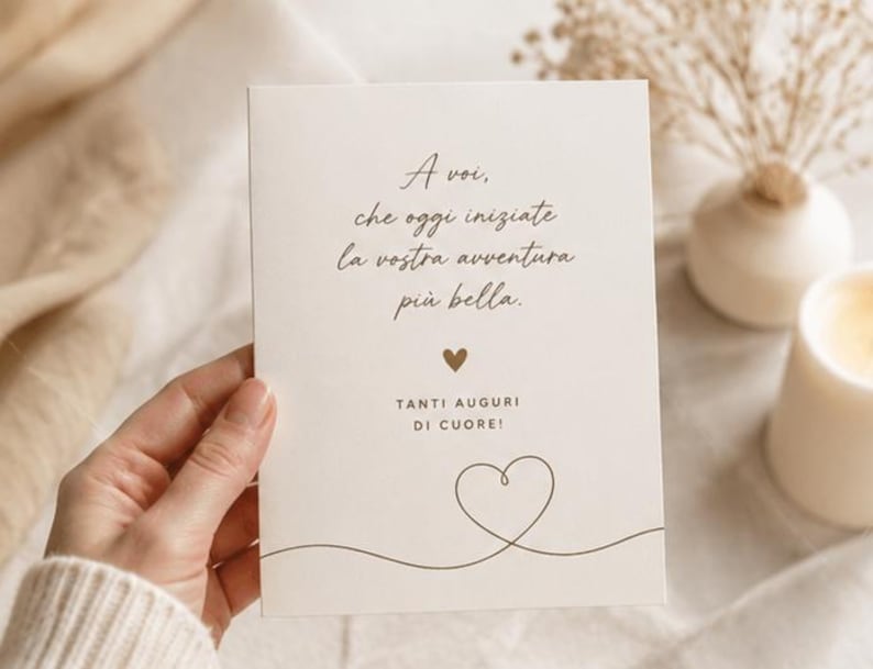 Minimalist Wedding Greeting Card | Printable Wedding Card | Elegant ...