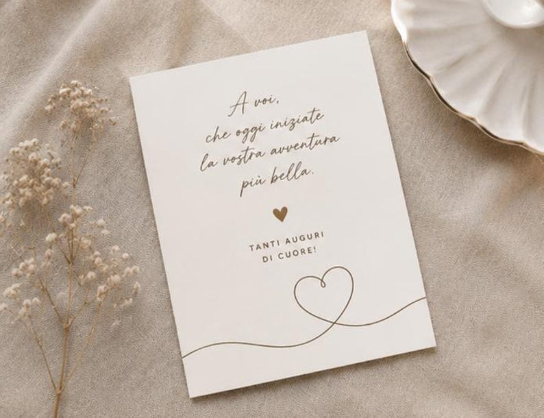 Minimalist Wedding Greeting Card | Printable Wedding Card | Elegant ...