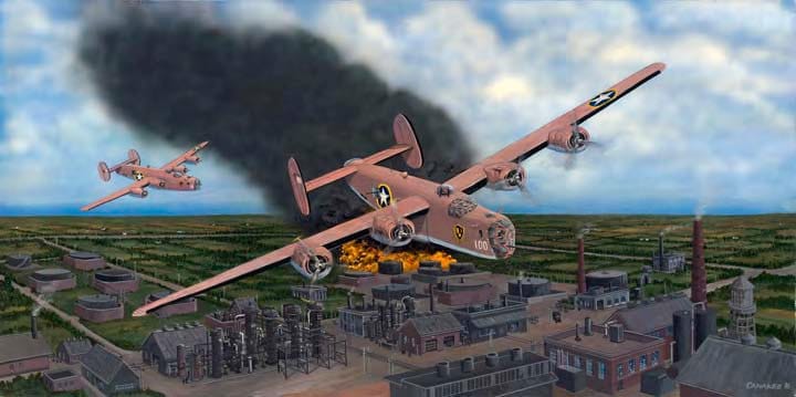 WWII Military Planes - Ltd. Ed. Print - Tidal Wave Terror at Ploesti - Etsy
