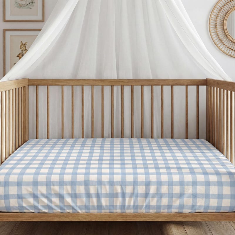 Gingham Cot Sheets - Etsy