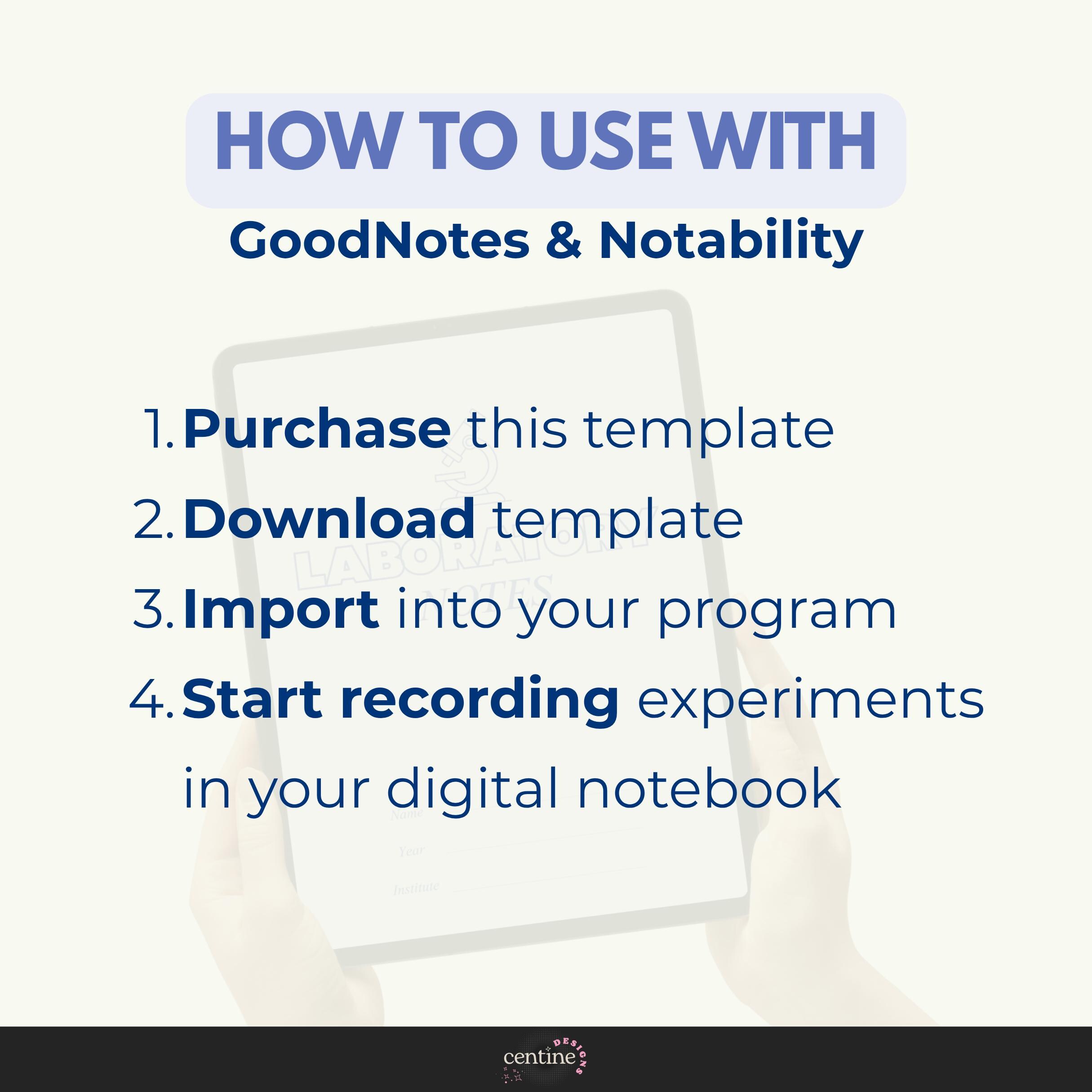 Digital Lab Notebook Template | 100 Pages Science Notes | Goodnotes ...