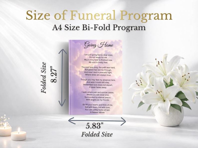 Funeral Programs Template Canva Obituaries Template Funeral Memorial ...