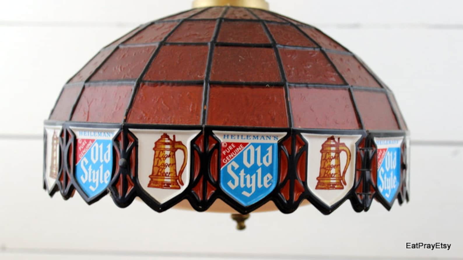 Reserved for Julie Vintage beer lamp Old Style Beer Hanging | Etsy