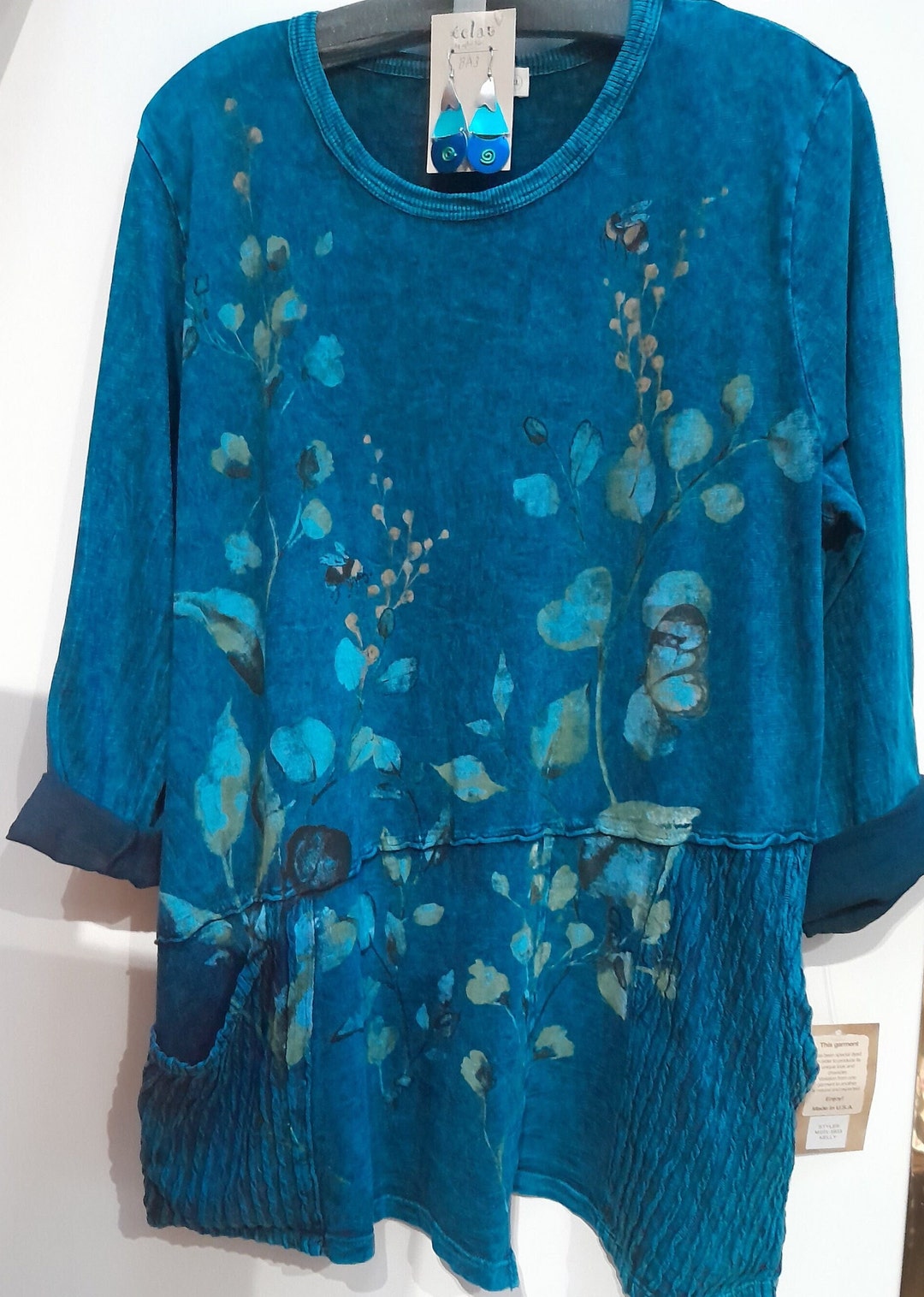 Jess and Jane's Sapphire Kelly Tunic/wave 100% Eco-friendly Mineral ...