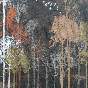 New Chocolate 100% Cotton Slub Top With Contrast and Hand-screened Tree ...