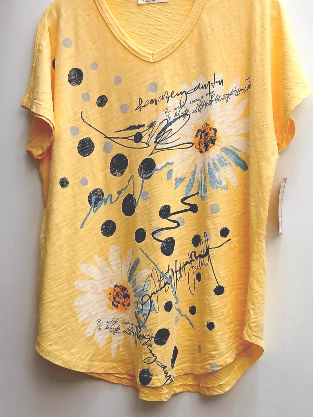 Hand-dyed Butter Yellow Cotton Tee | Retro Mineral Wash Slub Knit - Etsy