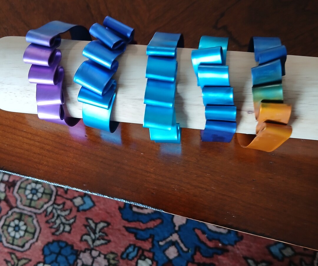 Each Bracelet is One-of-a-kind Hand-crafted Aluminum and Bends to Fit ...