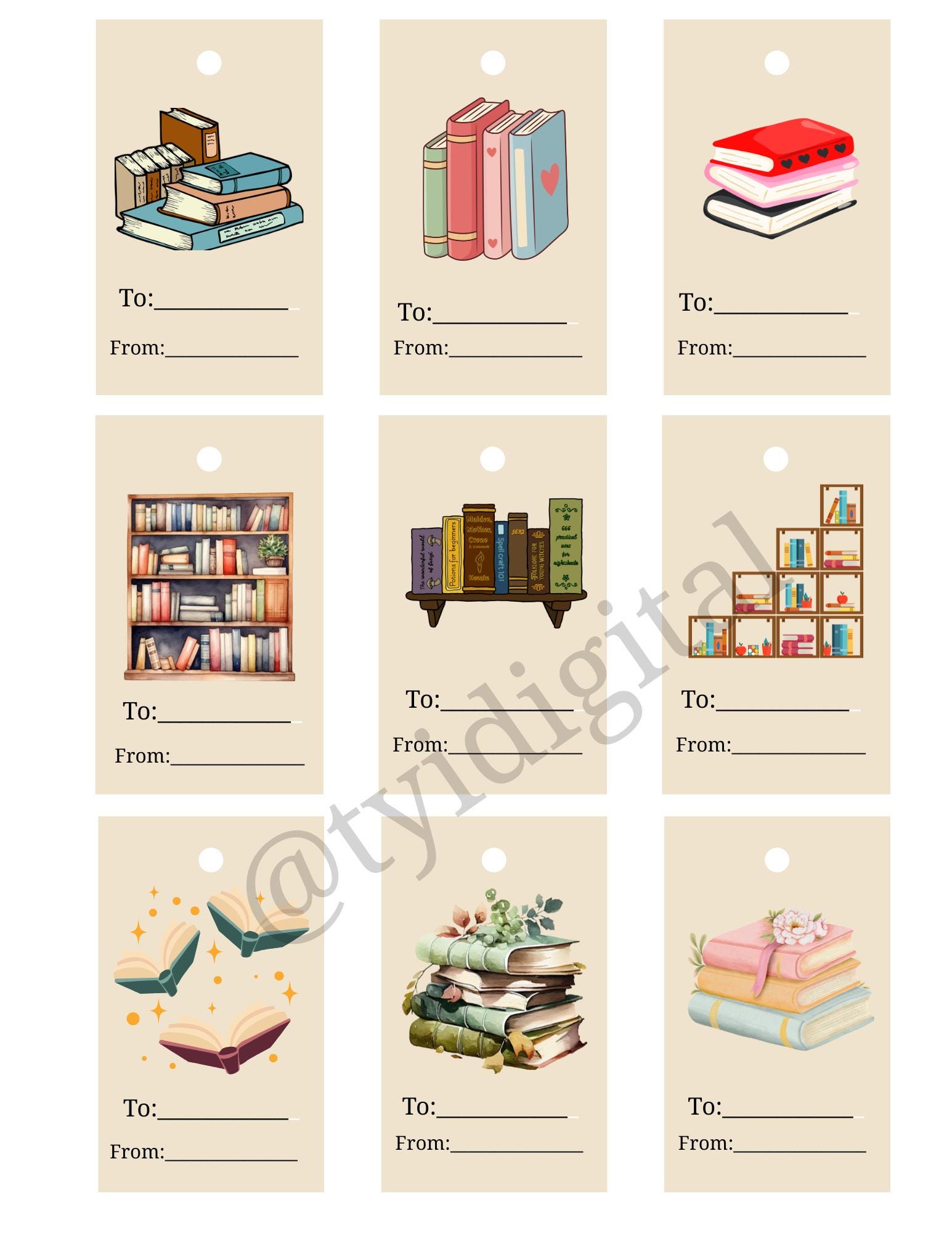 Printable Book Club Tags • Reading Gift • Bookish Tags for Readers ...