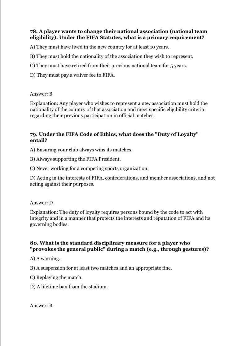 FIFA Agent Exam Study Guide: All 375+ Practice Questions (digital ...