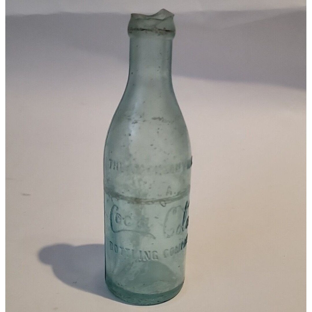 Coca-cola Bottle the Jacksonville FLA Mid Script Straight Sided Aqua ...