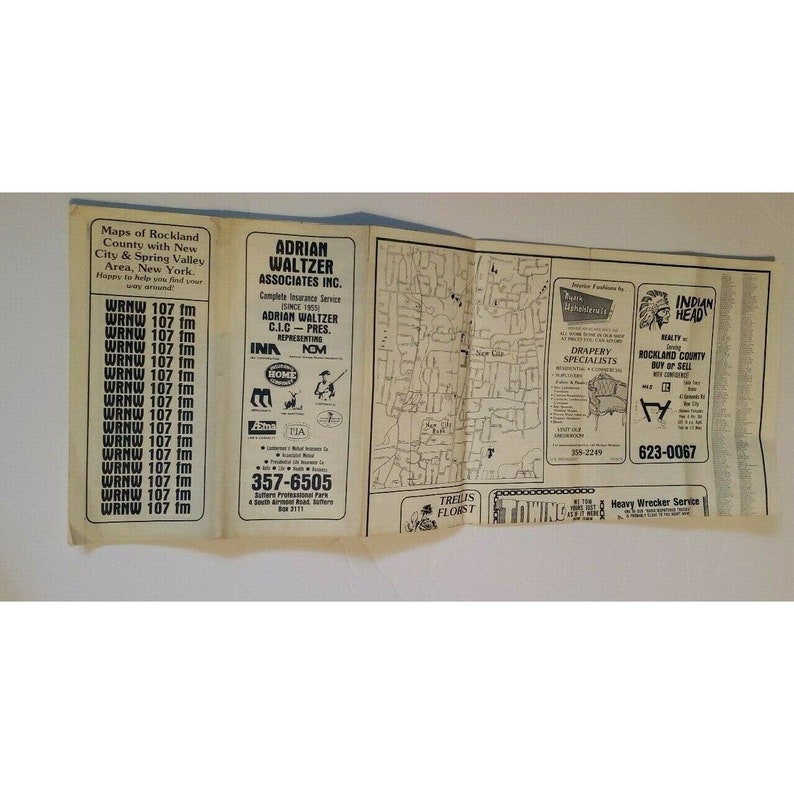 Vintage Rockland County Map New York New City Spring Valley NY - Etsy ...