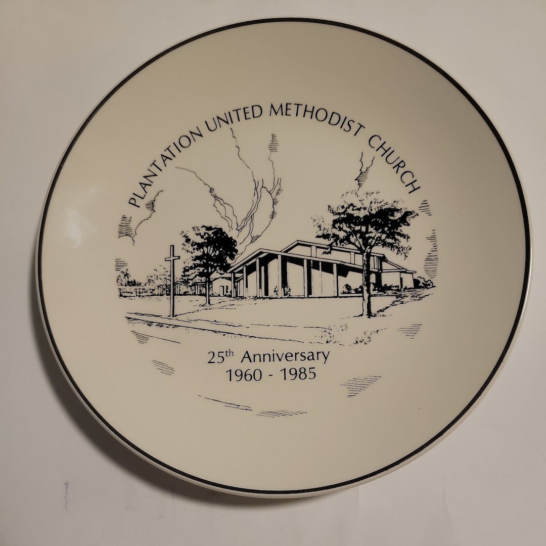 United Methodist Church Plate Plantation Florida FL Collector Dish 1985 ...