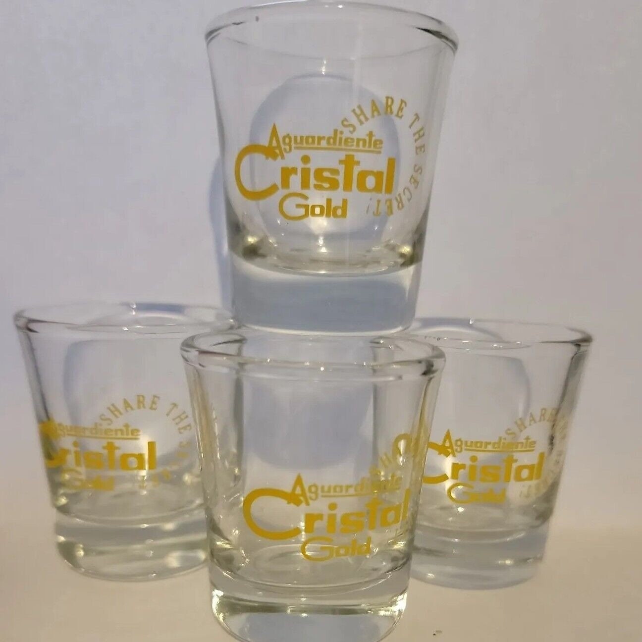 Aguardiente Cristal Gold Shot Glasses Glass Shot Glass Colombia Sugar ...
