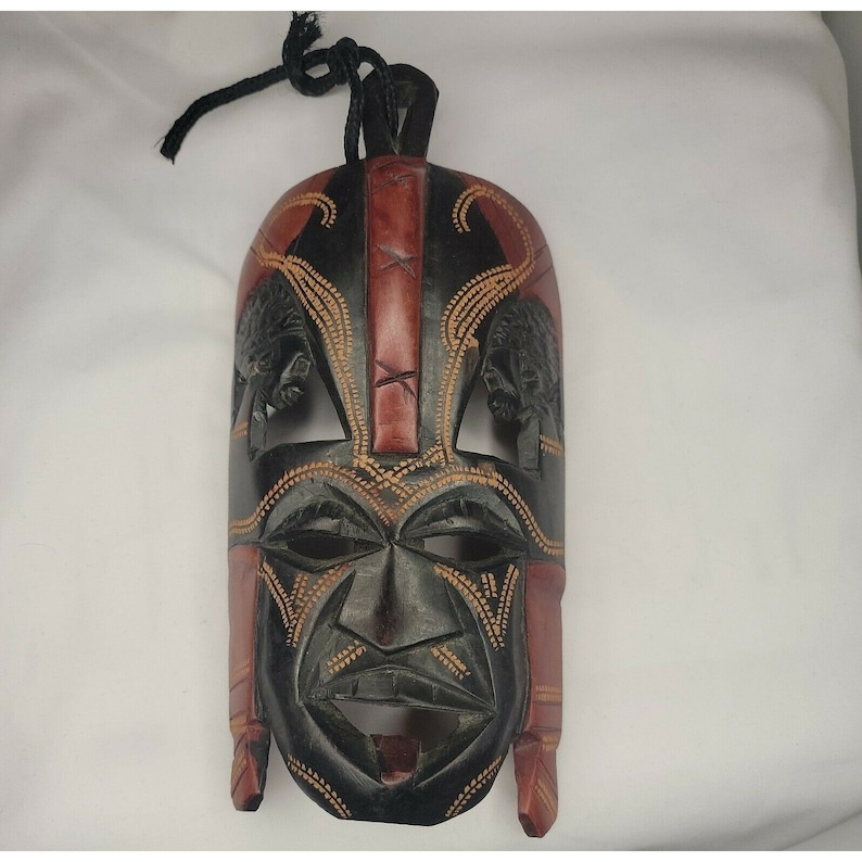 Haitian or African Tribal Wood Mask Hand Carved Wooden Haiti Africa - Etsy