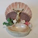 Vintage Jesus Crucifix Sea Shell Beach Souvenir Holy Water Font ...