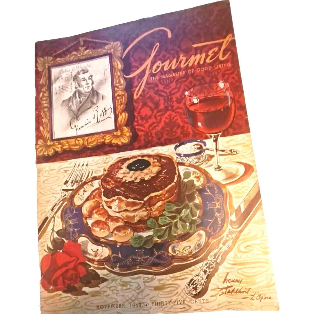 Vintage Gourmet Magazine November 1949 Food Cooking Epicurean 1940s ...